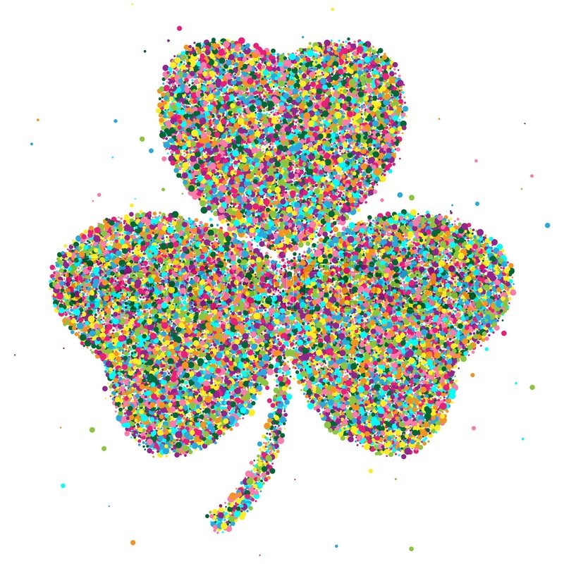 Shamrock consisting of colored ... | Stock vector | Colourbox
