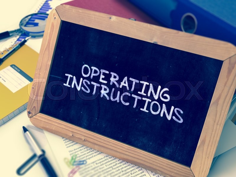 Operating Instructions Handwritten on ... | Stock image | Colourbox