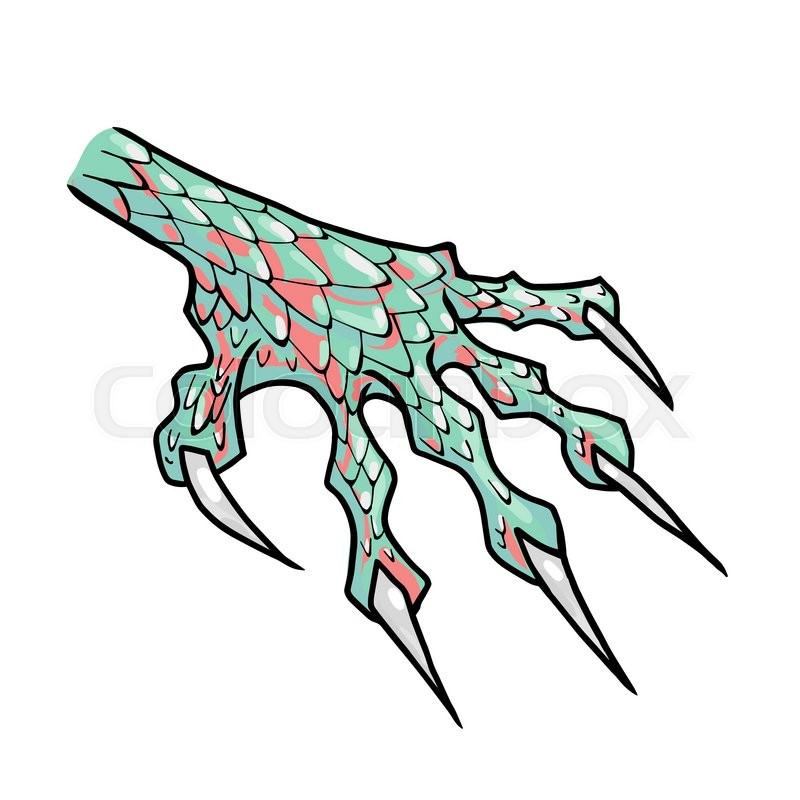 Dragon or monster paw with claws. Wild ... | Stock vector | Colourbox