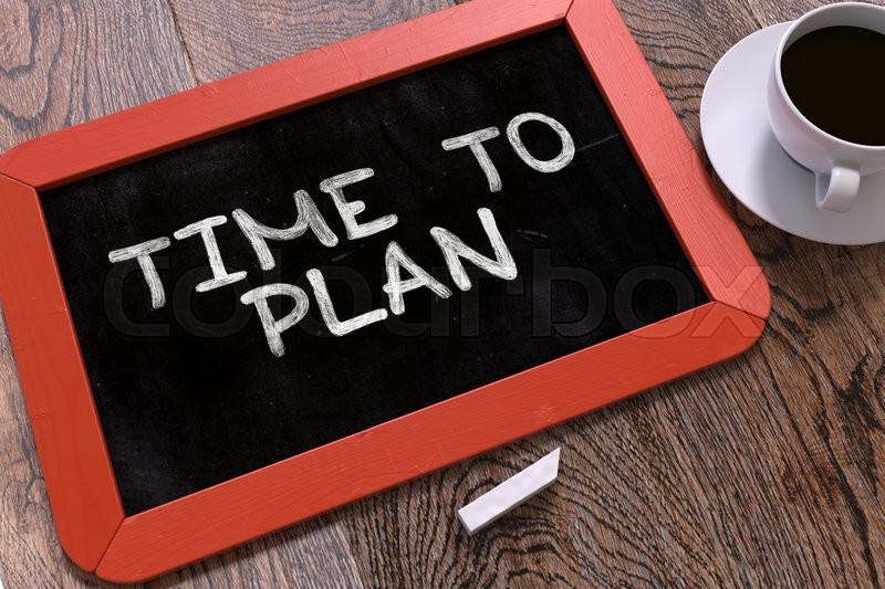 Time to Plan Concept Hand Drawn on Red ... | Stock image | Colourbox