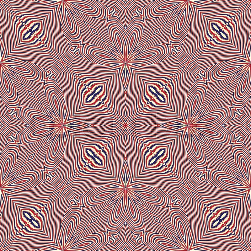 Seamless stripy curved stripes over ... | Stock vector | Colourbox