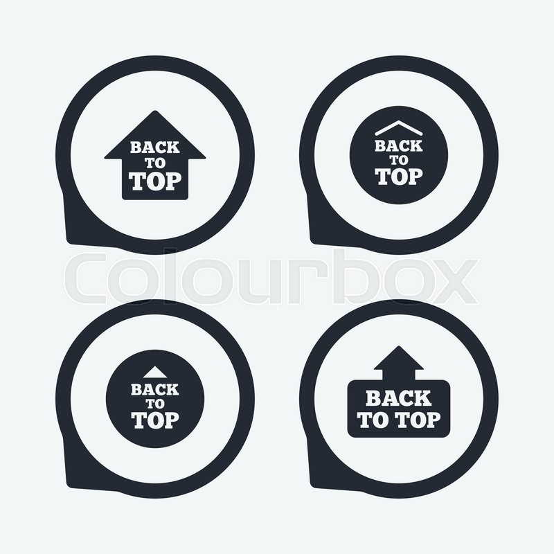Back to top icons. Scroll up with ... | Stock vector | Colourbox