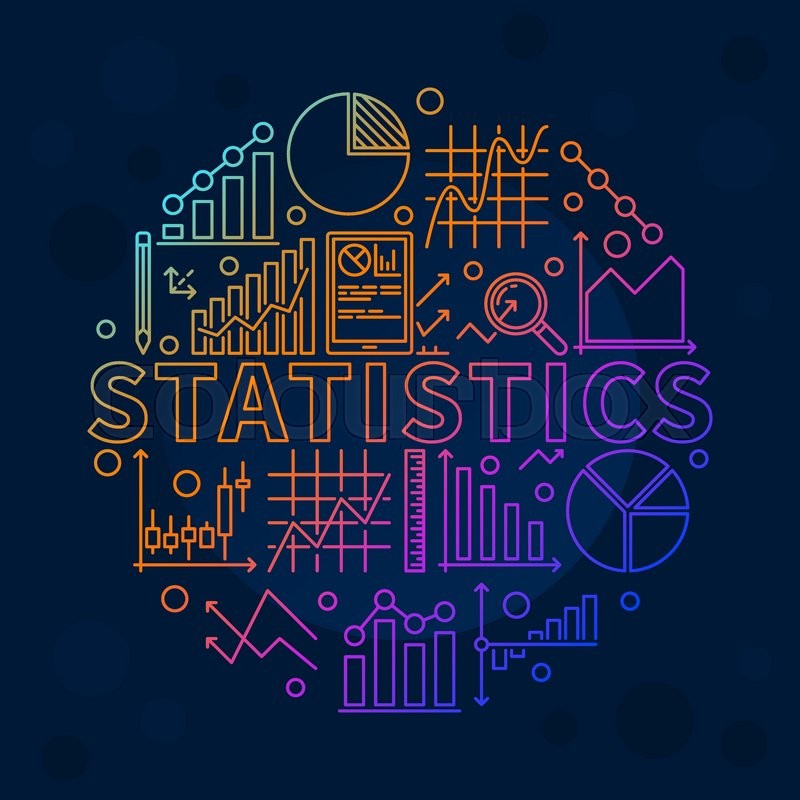 Bright statistics illustration - ... | Stock vector | Colourbox