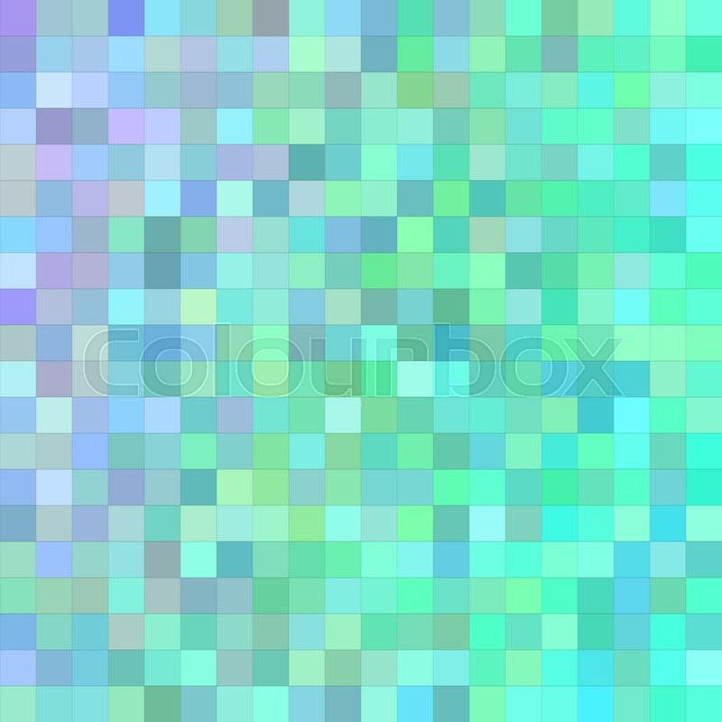 Cyan color square mosaic vector ... | Stock vector | Colourbox