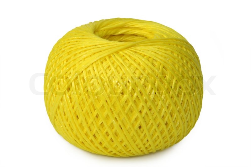 Yellow Cord spool on a bright ... | Stock image | Colourbox