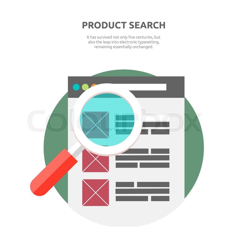 Search product website design. Search ... | Stock vector | Colourbox