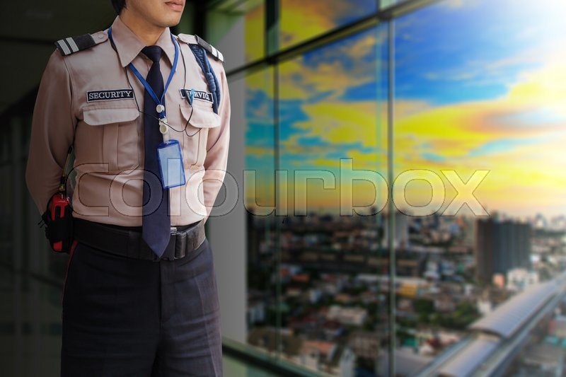 Security guard on modern office ... | Stock image | Colourbox