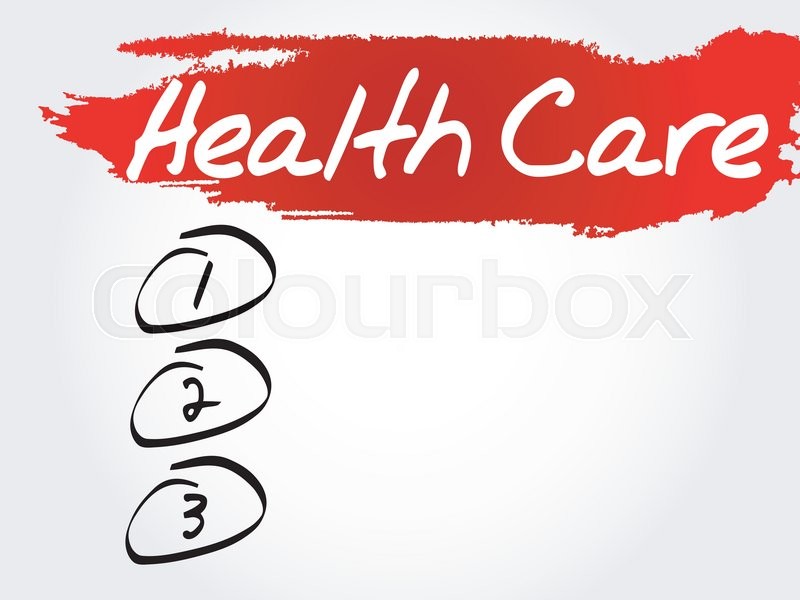 Health care blank list, health concept | Stock vector | Colourbox