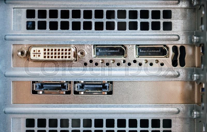 Dvi Display Port And Esata Connection Stock Image Colourbox