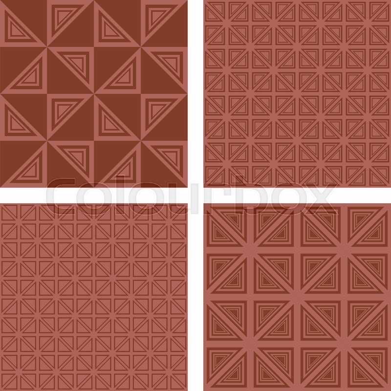 Brown seamless triangle pattern design ... | Stock vector | Colourbox