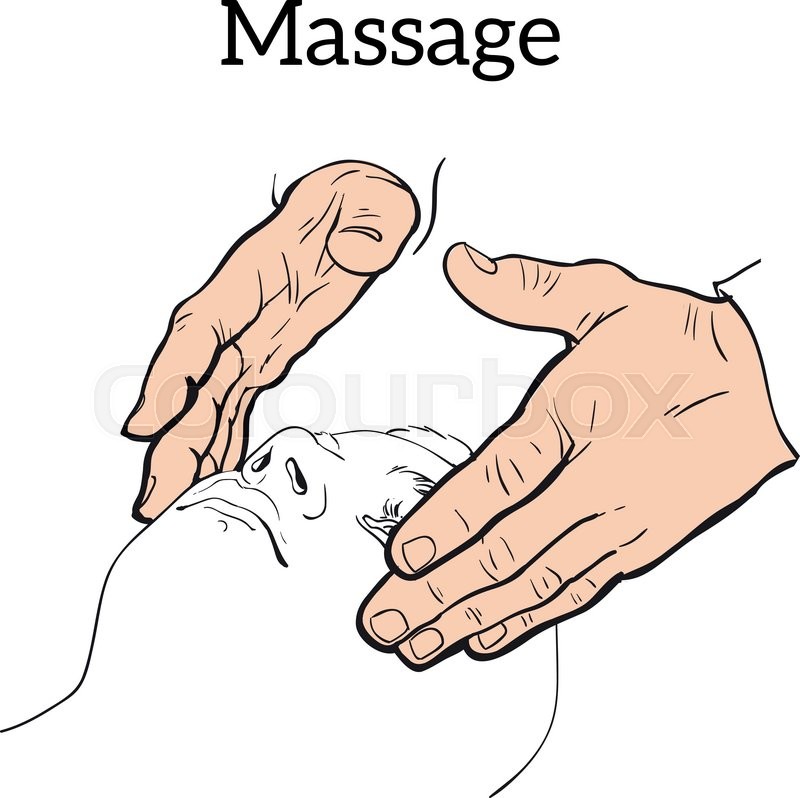 Hand massage, skin massage, face ... | Stock vector | Colourbox