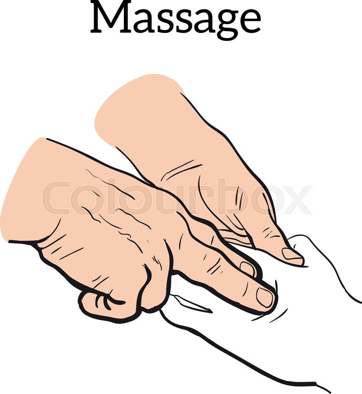 Hand massage, skin massage, body ... | Stock vector | Colourbox