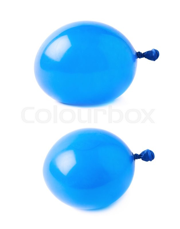 Water filled blue air balloon isolated ... | Stock image | Colourbox
