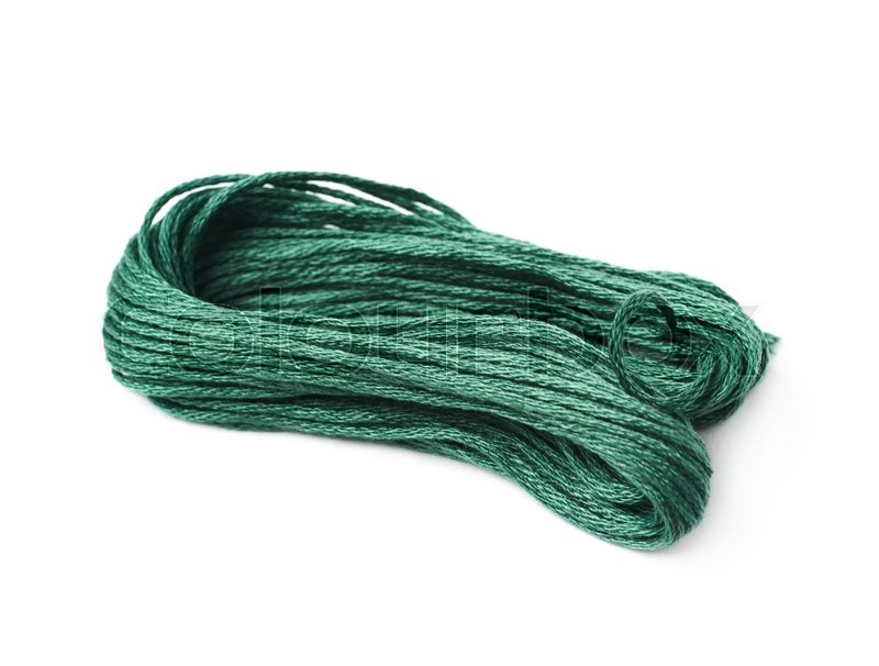 Pile of embroidery thread yarn isolated ... | Stock image | Colourbox
