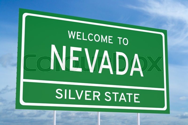 Welcome to Nevada state concept on road ... | Stock image | Colourbox