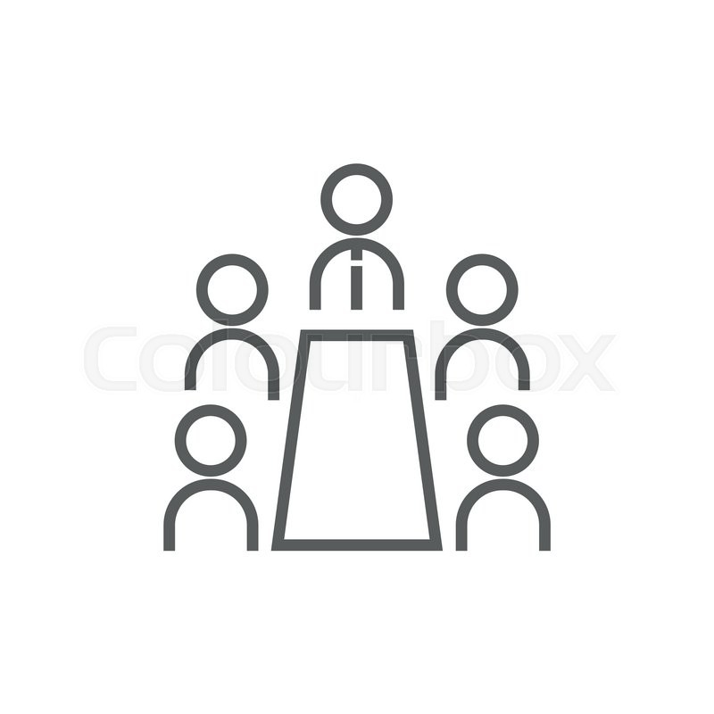 Business meeting in the office line ... | Stock Vector | Colourbox