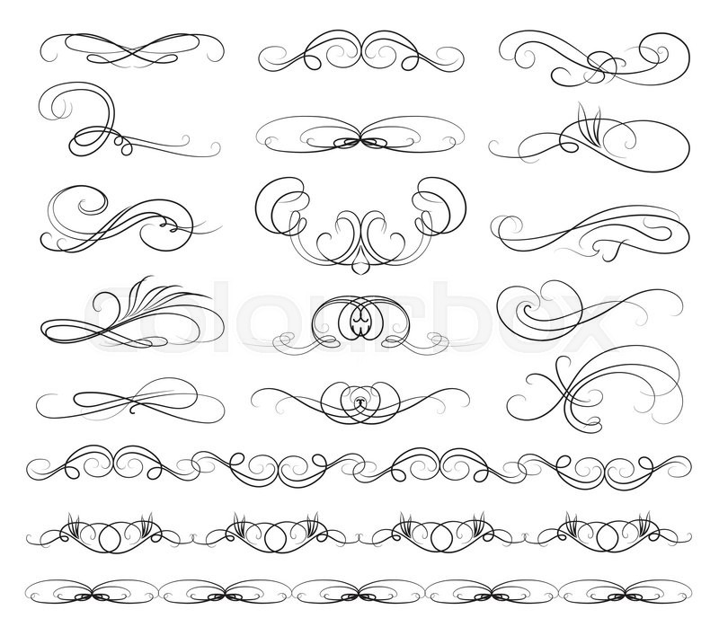 Calligraphy Lines Vector