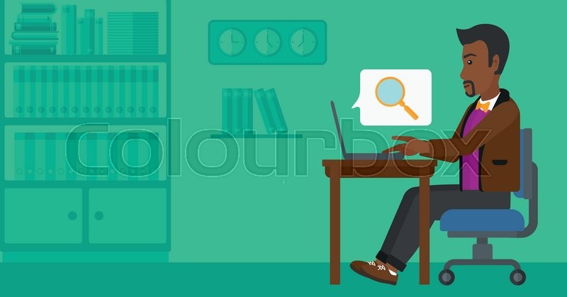 An african-american businessman ... | Stock vector | Colourbox