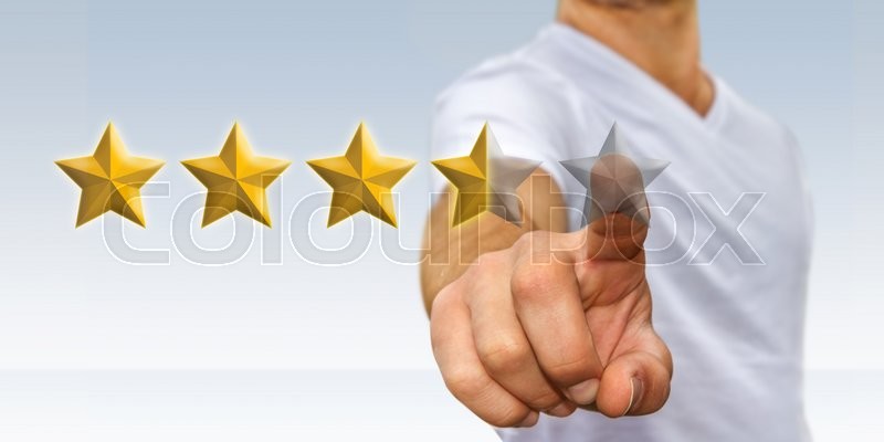 Young businessman ranking using digital ... | Stock image | Colourbox