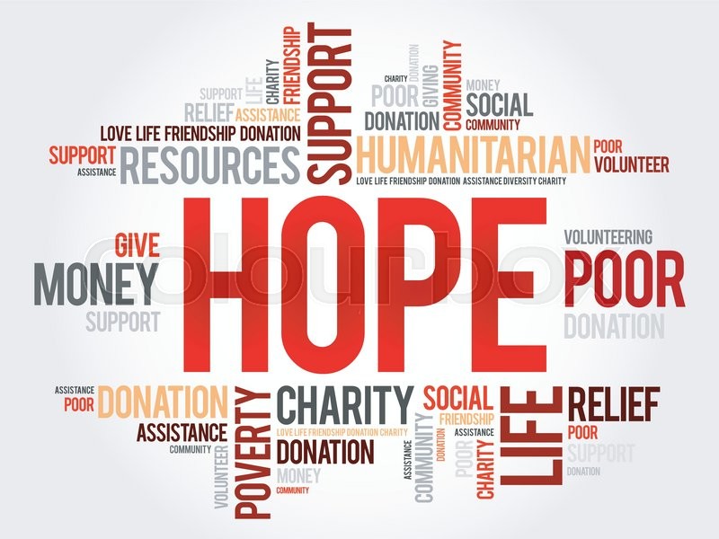Hope word cloud concept | Stock vector | Colourbox