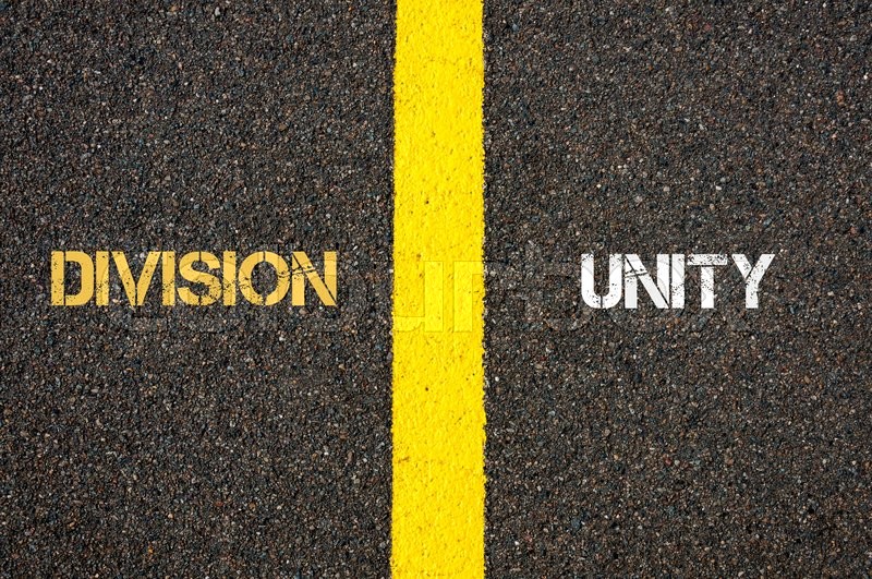 Antonym concept of DIVISION versus ... | Stock image | Colourbox