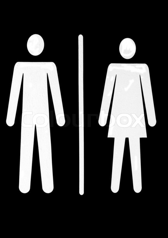 Mand og kvinde symbol på offentligt toilet | stock foto | Colourbox