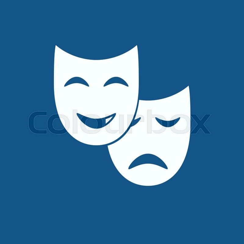 Comedy mask Icon | Stock vector | Colourbox