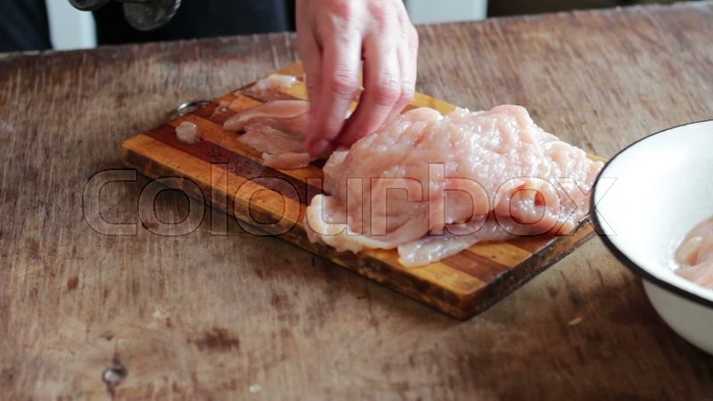 Cooking chops in the home kitchen. ... | Stock video | Colourbox