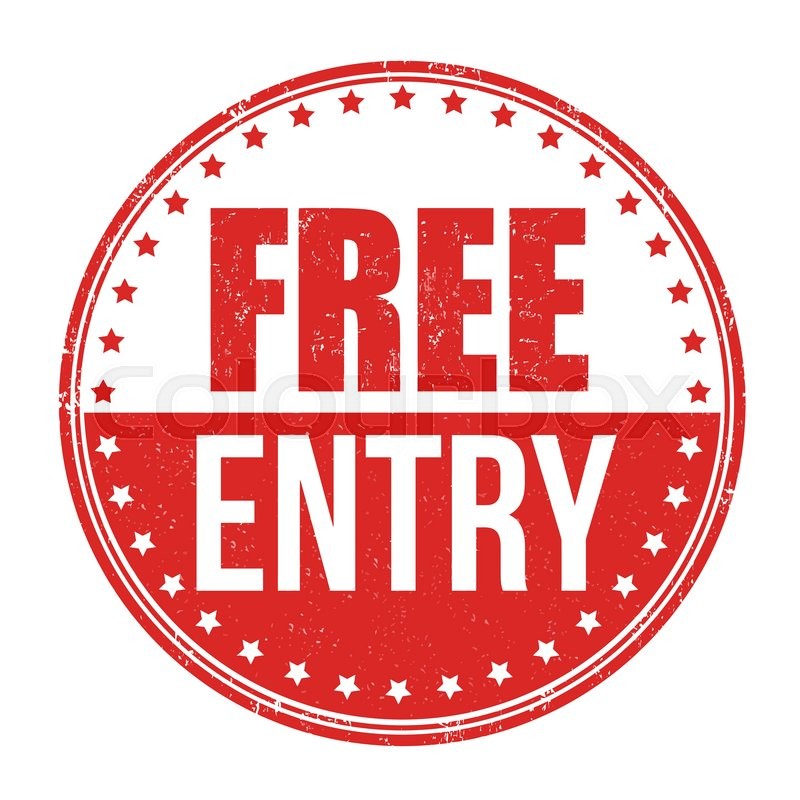 Free entry grunge rubber stamp on ... | Stock vector | Colourbox