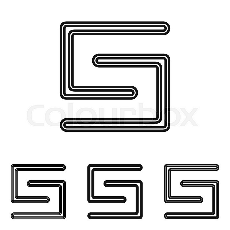 Line letter s icon logo design set | Stock vector | Colourbox