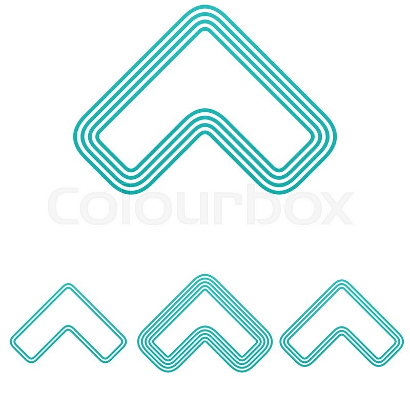 Light blue line arrow logo design set | Stock Vector | Colourbox