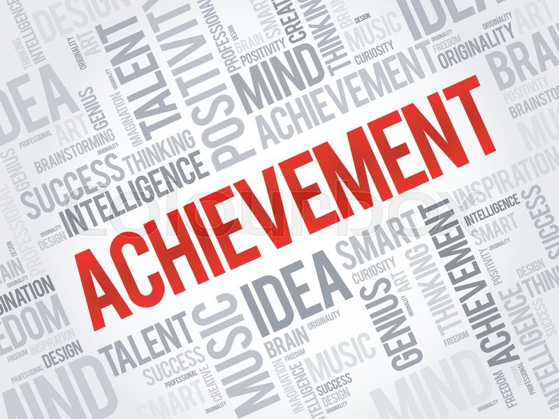 Achievement word cloud, business ... | Stock vector | Colourbox
