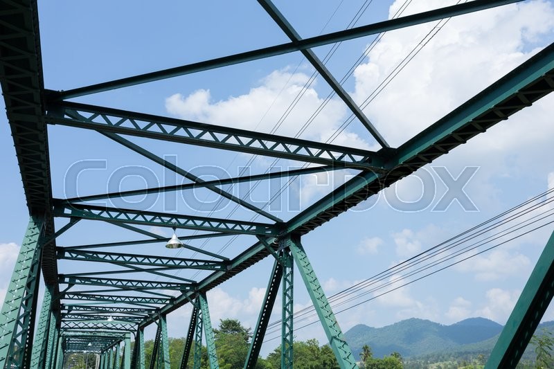 Iron structure in building construction ... | Stock image | Colourbox