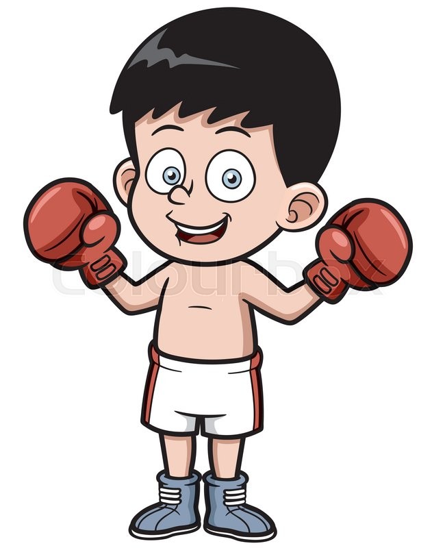 Vector - illustration of boxing kid | Stock vector | Colourbox