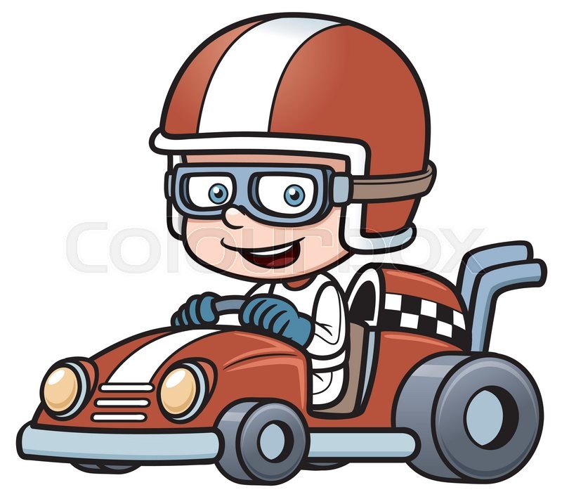 Vector illustration of Boy Racing | Stock vector | Colourbox