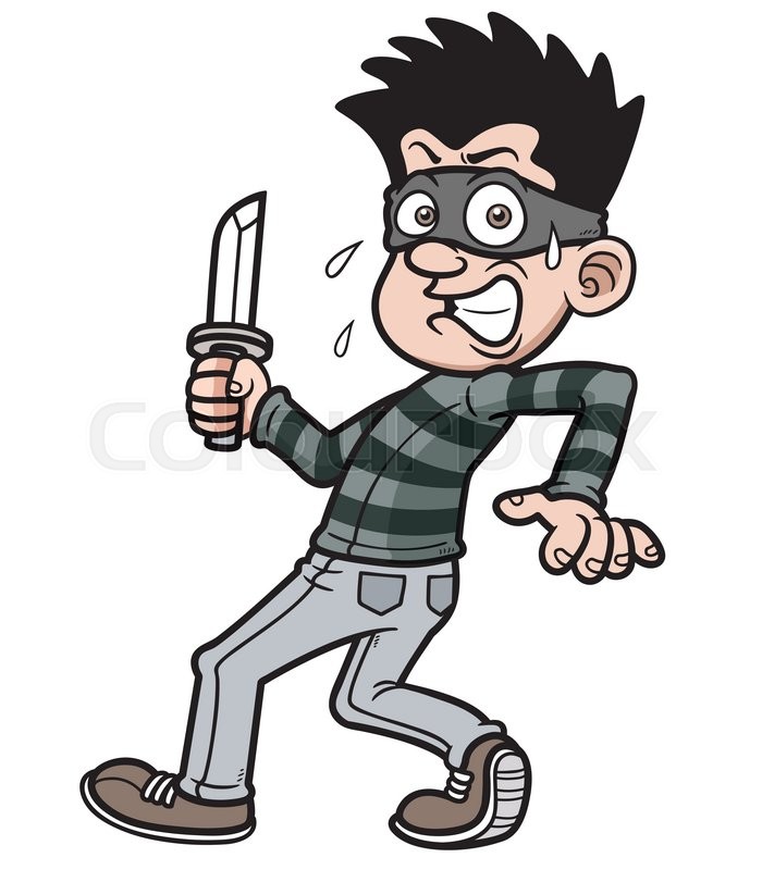 Vector illustration of cartoon thief | Stock vector | Colourbox Vector illustration of cartoon thief | Stock vector | Colourbox