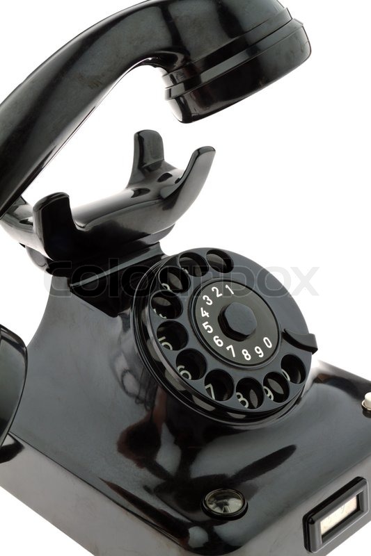 An old, old landline telephone. Phone ... | Stock image | Colourbox
