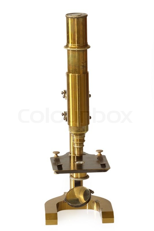 Old fashioned microscope from the 19th ... | Stock image | Colourbox