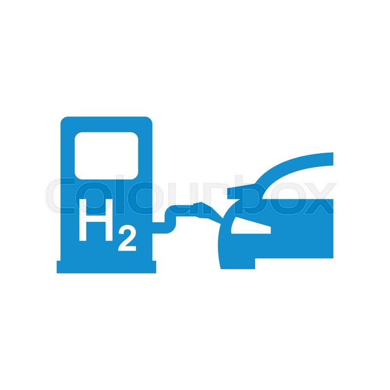 Vector car hydrogen station icon. Fuel ... | Stock vector | Colourbox