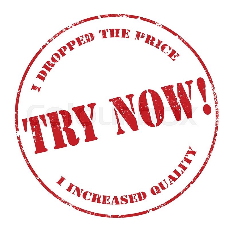 Grunge rubber stamp with text Try ... | Stock vector | Colourbox