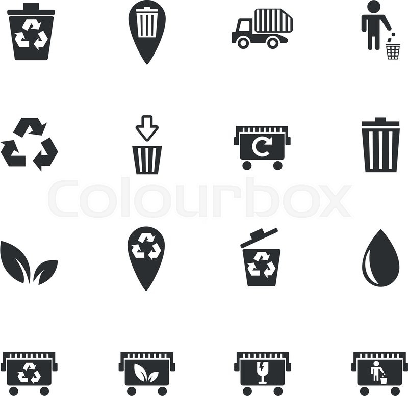 Garbage web icons for user interface ... | Stock vector | Colourbox