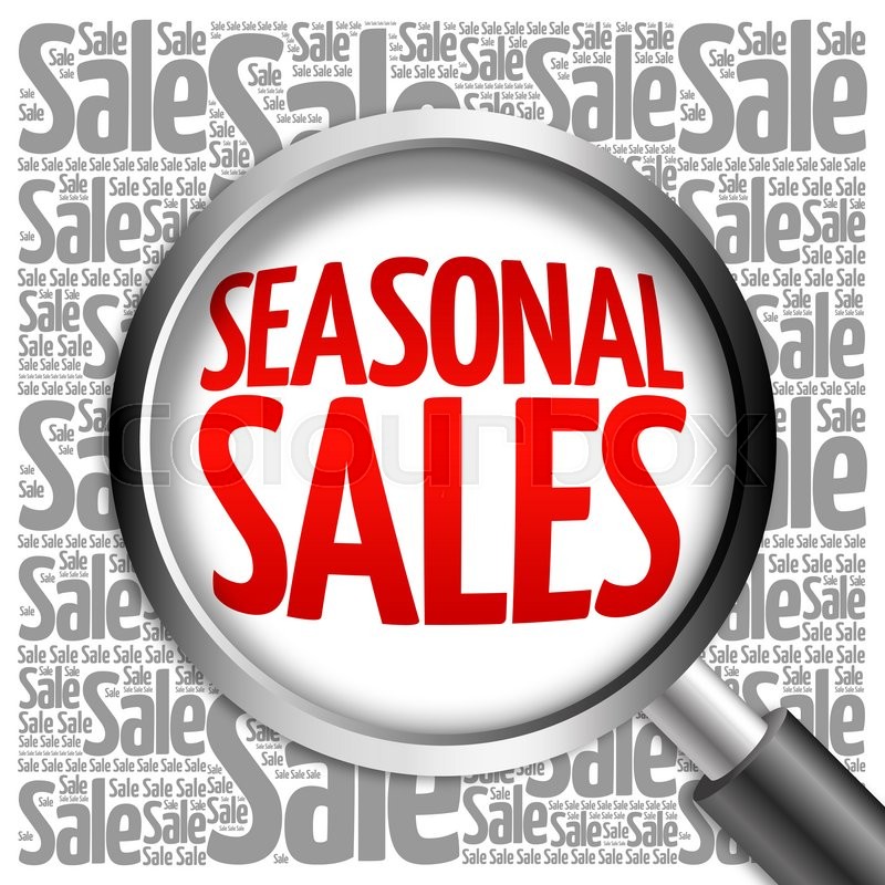 SEASONAL SALES word cloud with ... | Stock image | Colourbox