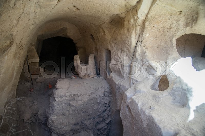 Archeology attraction ancient caves ... | Stock image | Colourbox