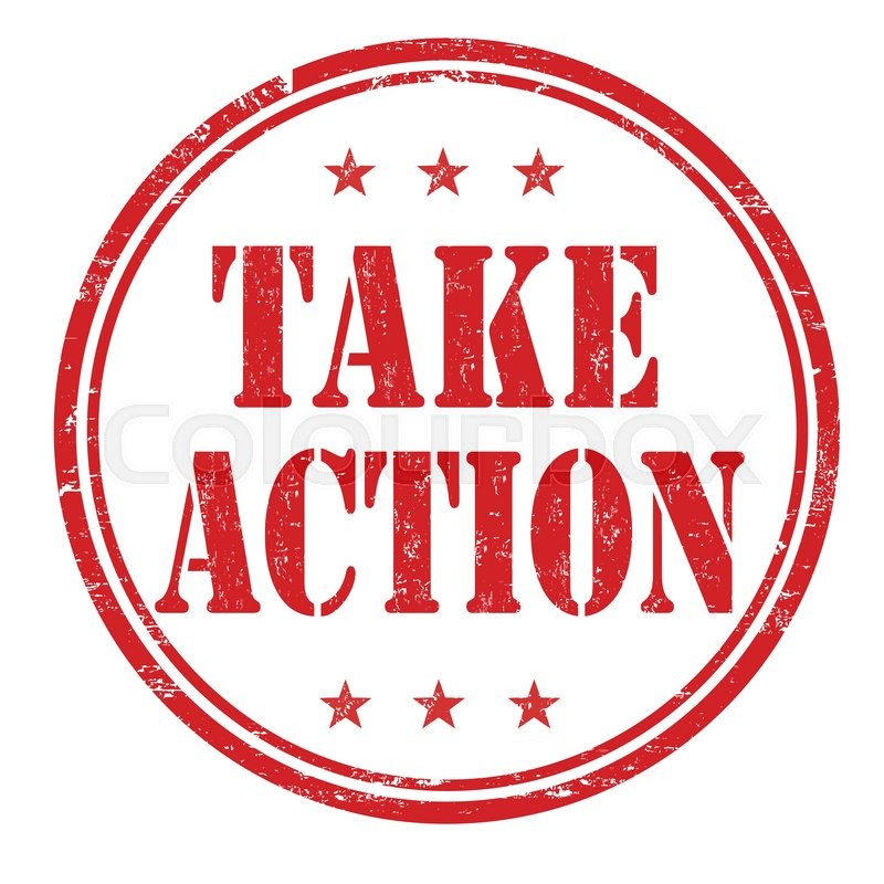 Take action grunge rubber stamp on ... | Stock vector | Colourbox
