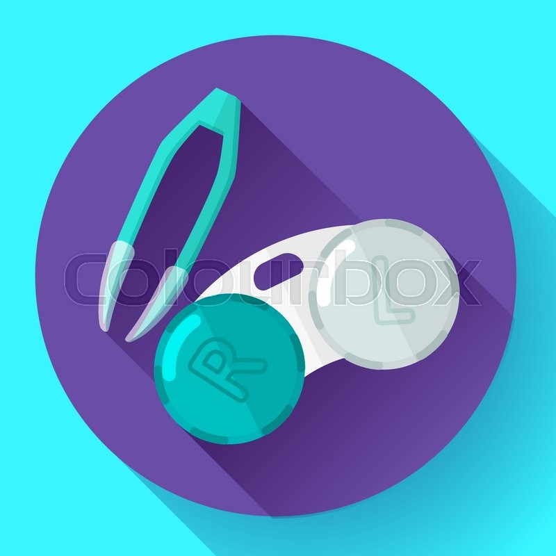 Contact lens case. Container and ... | Stock vector | Colourbox