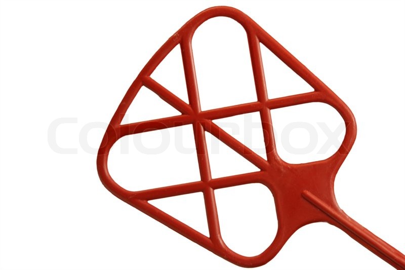 Teppichklopfer isoliert auf weißem ... | Stock Bild | Colourbox