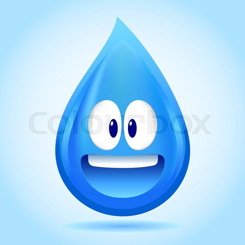 Happy Water Drop Clipart