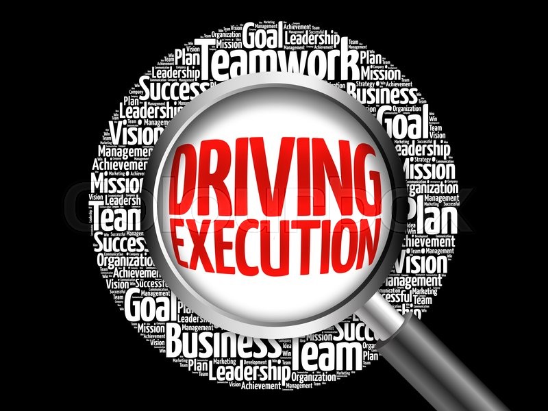 Driving Execution word cloud with ... | Stock image | Colourbox