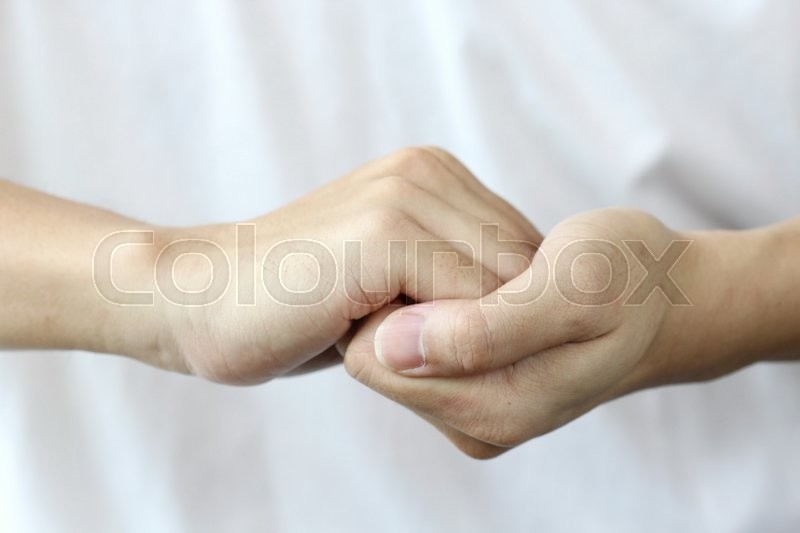 Two man hand hold, help | Stock image | Colourbox