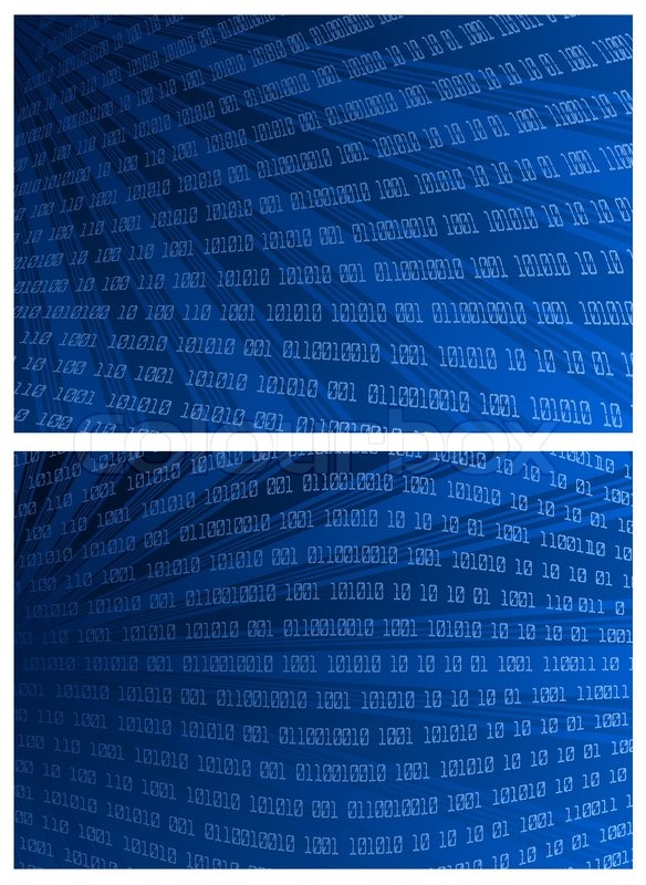 Binary blue background | Stock vector | Colourbox